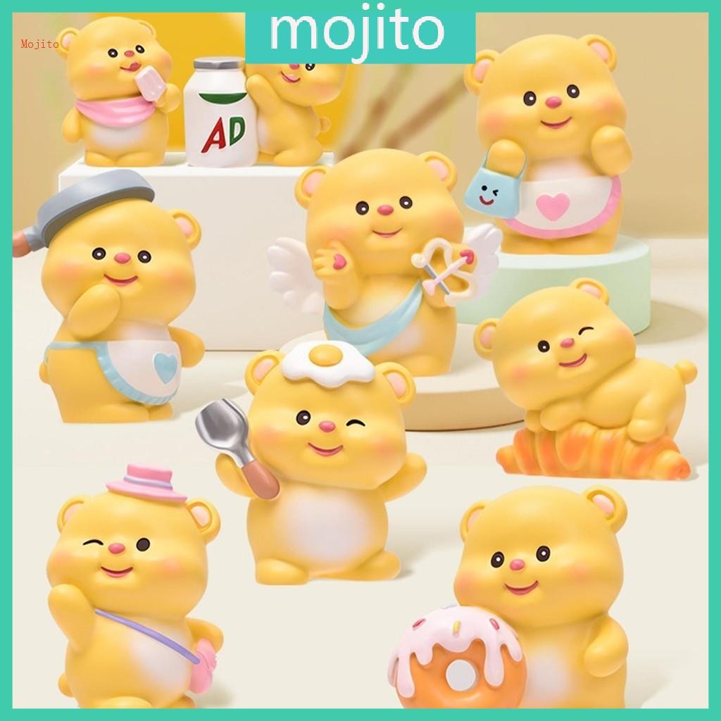 Mojito Cute Butter Bear Figures Blind Box Cartoon Milk Butter Bear ...