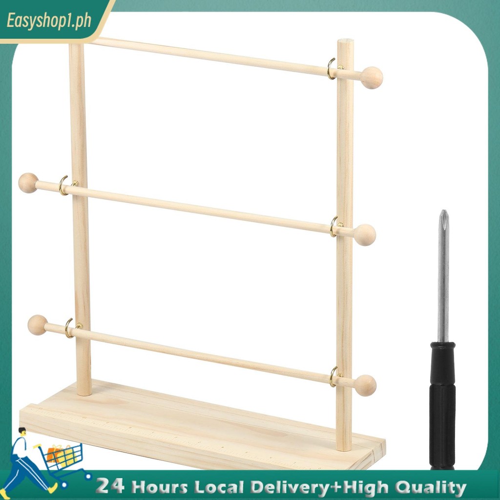 Ribbon Organizer Wooden Ribbon Holder Organizer Rack Smooth Surface ...