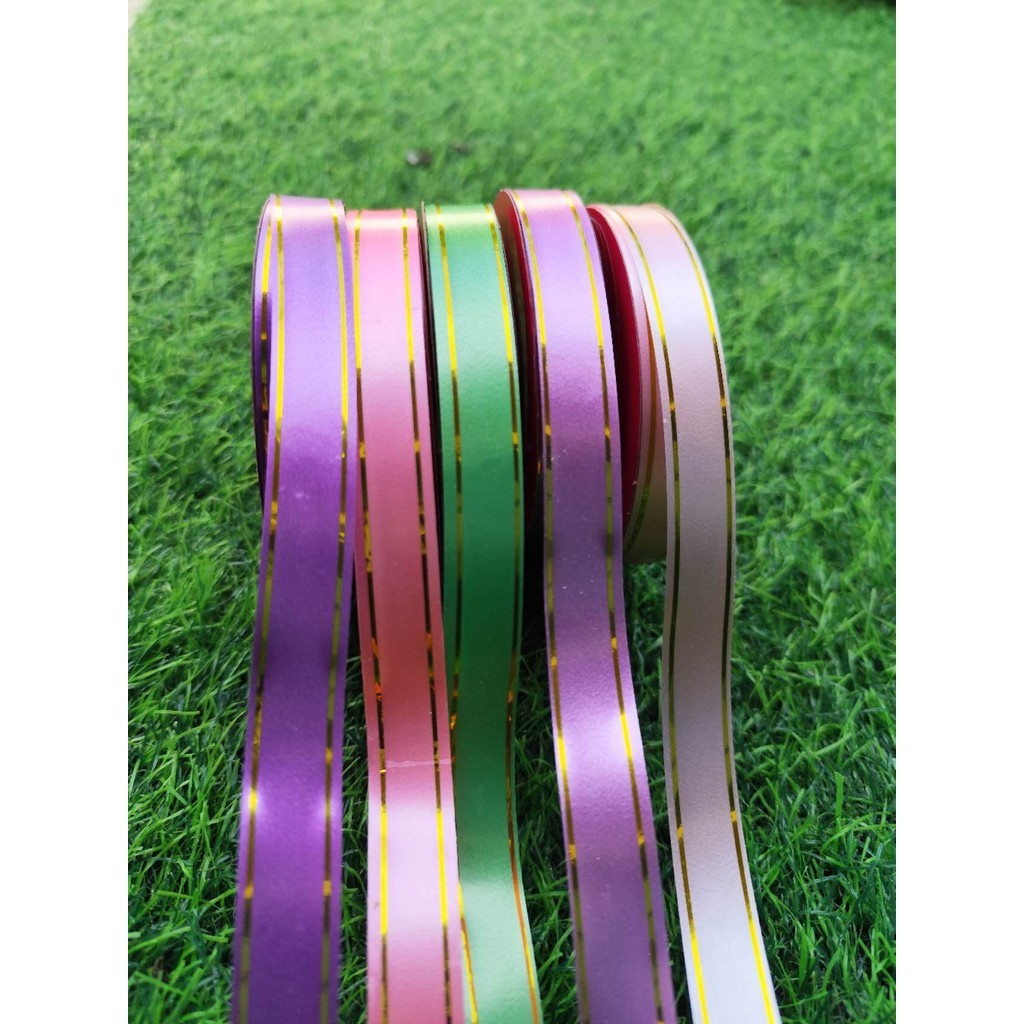 It's Shop Time Pretty Ribbon Roll Assorted Color 1.6 cm Thick Plastic ...