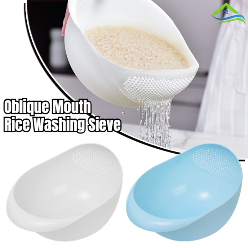 Multifunctional Dry Wet Segregation Rice Washing Basket with Strainer ...