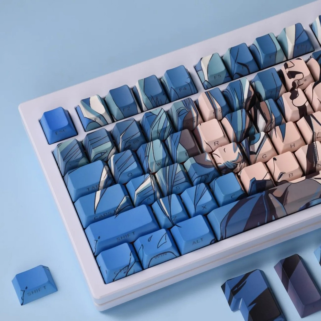 Super Saiyan God Keycap Cherry Profile 134 Keys PBT Five-sided Dye ...