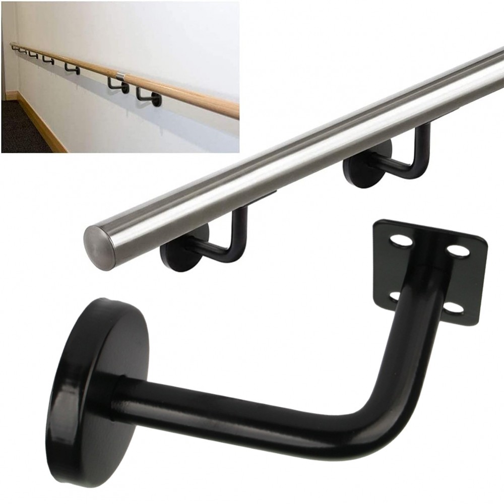 Wall Mounted Handrail Bracket in Black for Stylish Connection to ...