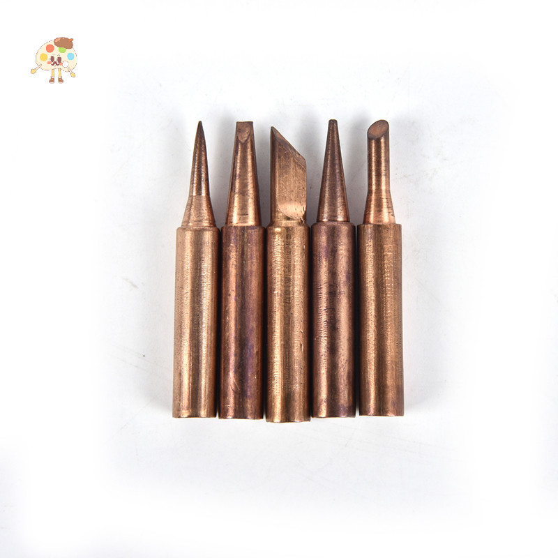 LON 5pcs Pure Copper 900M-T Soldering Iron Tip Lead-free Solder Tips Welding Head PH | Shopee ...