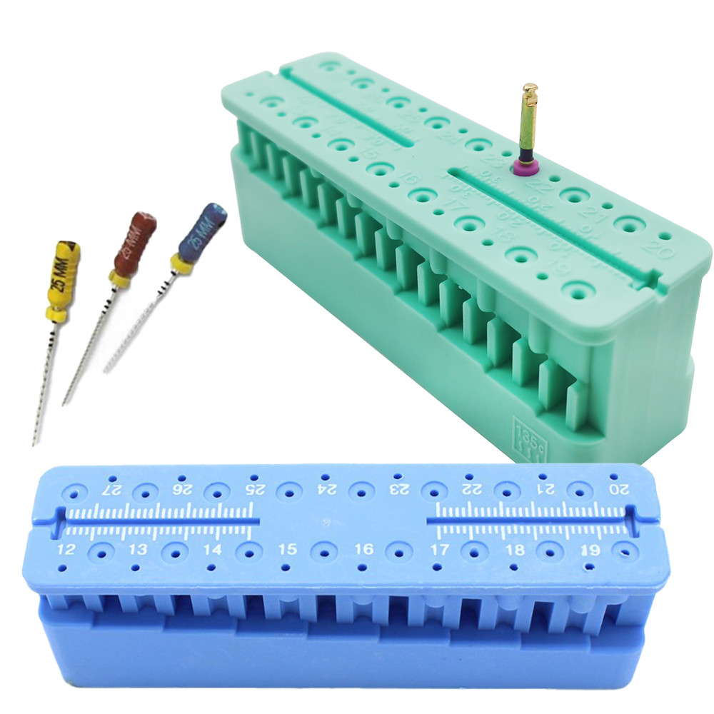 Dental Endo Measuring Ruler Plastic Endodontic Block Files Cleaning ...