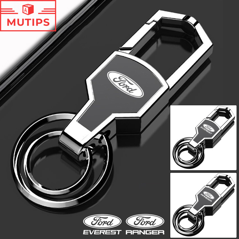 Ford Car Keychain Alloy Metal Key Chain Laser Printing Logo Keyring ...