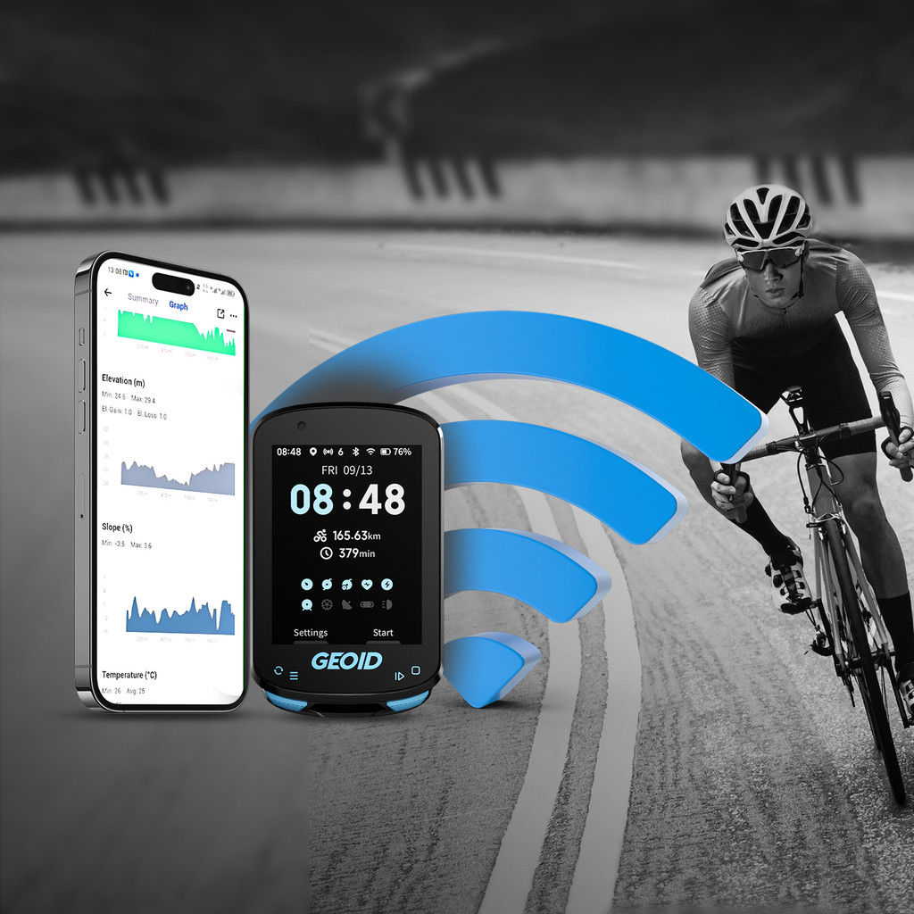 Geoid CC600 Bike Speedometer GPS Computer Cycling Smart Wireless Waterproof Support Bluetooth ...