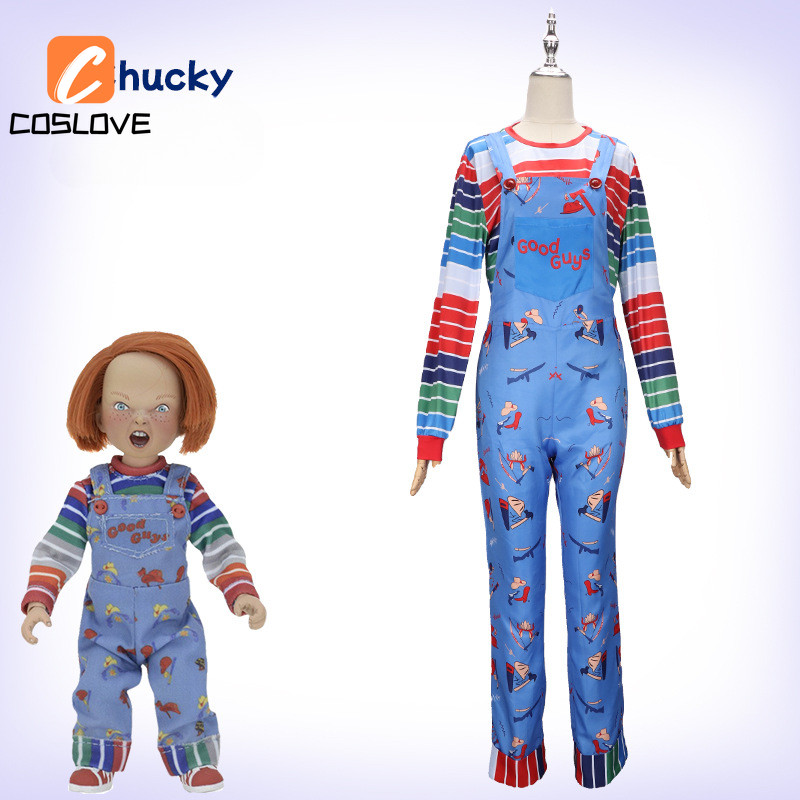Halloween Classic Movie Character Chucky Cosplay Clothing Full Set ...