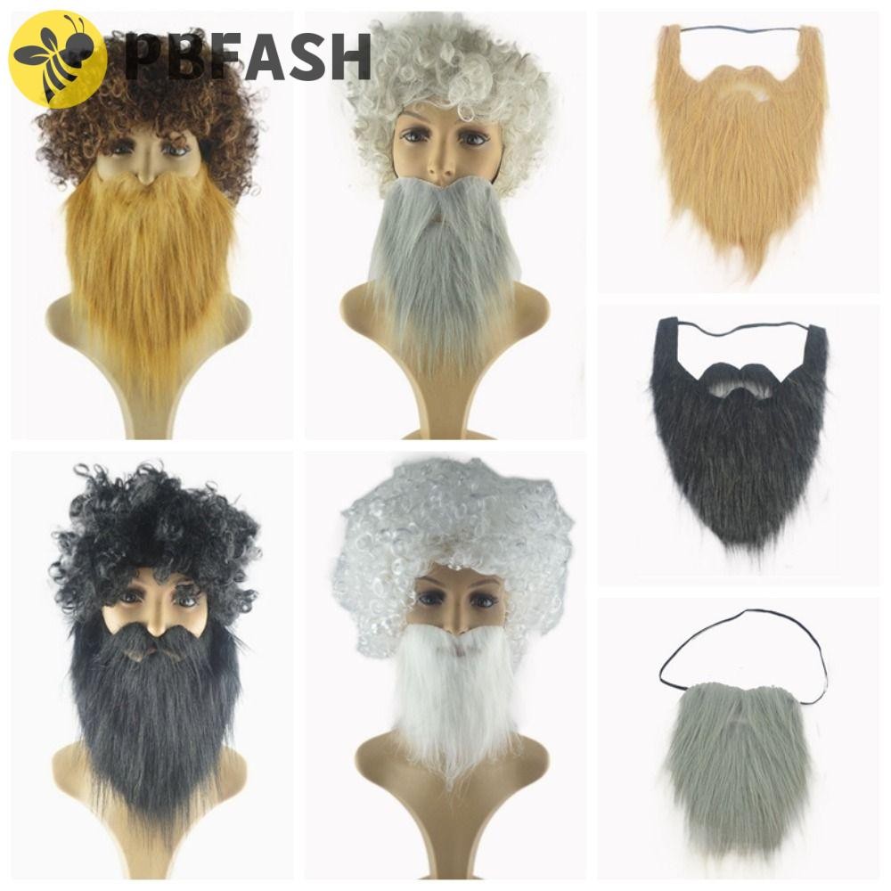 PBFASH Men's Fake Beard Wig, Afro Funny Wig Beard, Fashion Stage Show ...