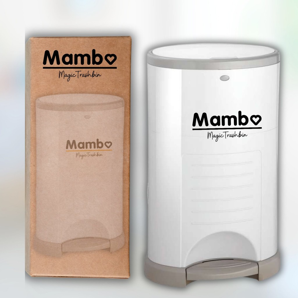 Mambo Sealed Diaper Bin Diaper Pail Step Pedal Trash Bin Odorless ...