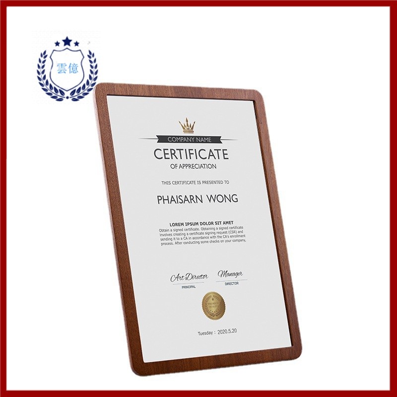 A4Honor Certificate Frame Transparent Photo Frame Wooden Solid Wood ...