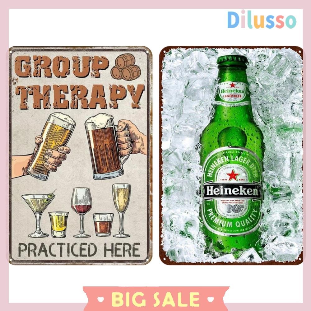 Vintage Metal Alcohol Tin Sign Rectangular Iron Painting Wall Home Bar ...