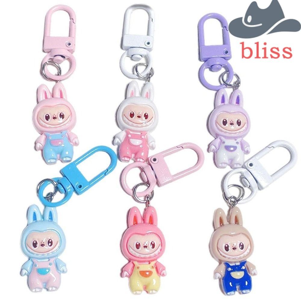 BLISS Labubu Doll Keychain, Kawaii Mini Labubu Pendant Keyring, Car Key ...