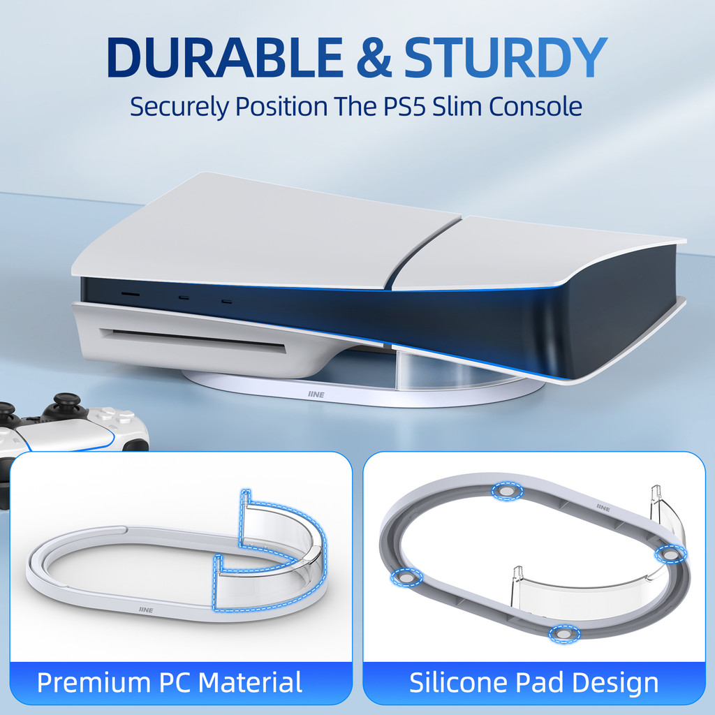 IINE Game Console Horizontal Stand for PS5 Slim Disc&Digital Edition ...