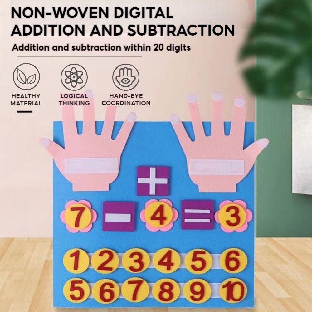 Kid Education Toys Felt Finger Number Math Counting Addition ...