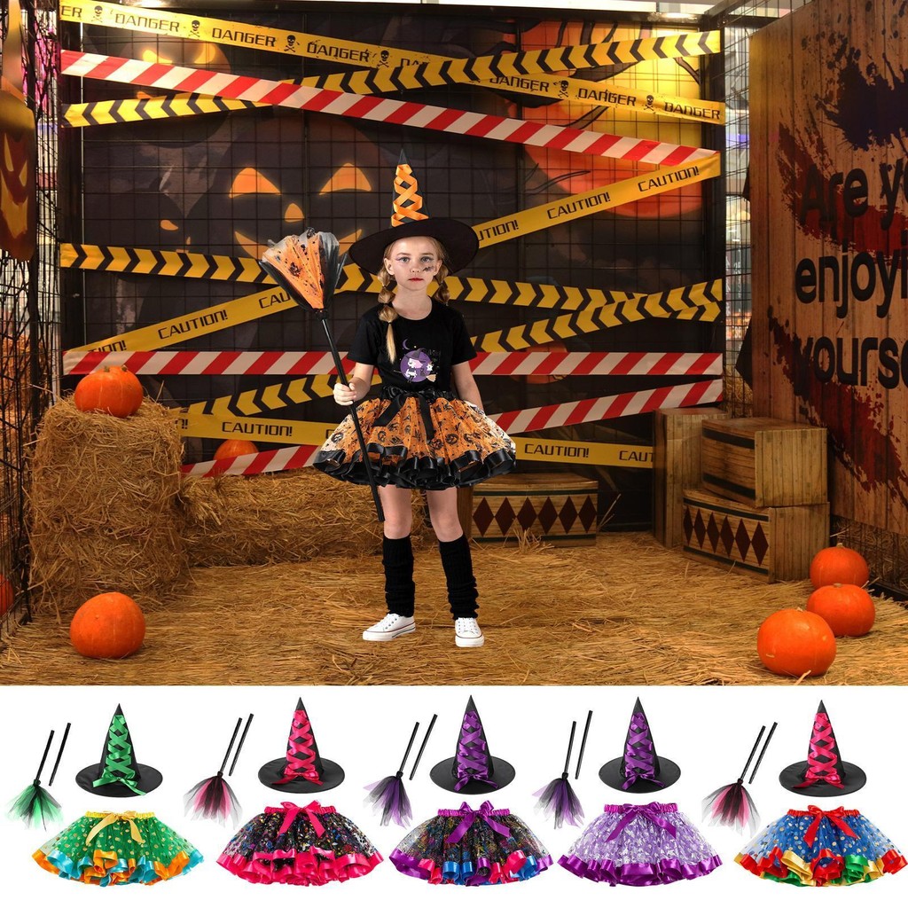 Witch Costume Skirt Costume Dress Up 3 Pcs Costume Dress Up Witch Skirt ...