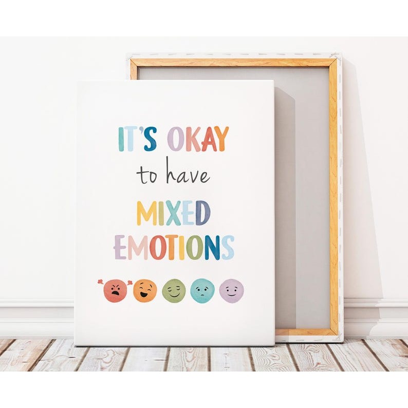 Mental Health Poster Therapy Office Decor It's Ok To Have Mixed ...