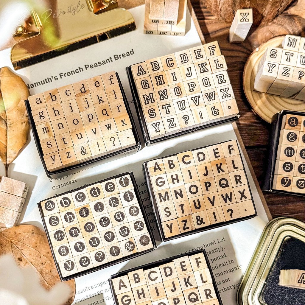 Rubber Stamp Letters Alphabets 30 pcs Alphabet Mini Stamps for Pottery ...