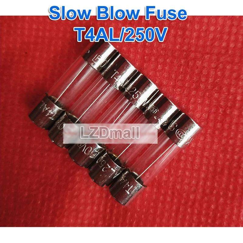 5pcs 5x20 Slow Blow Fuses T4AL 5*20mm 250V 4A T4A T4AL250V T4AL250VP ...