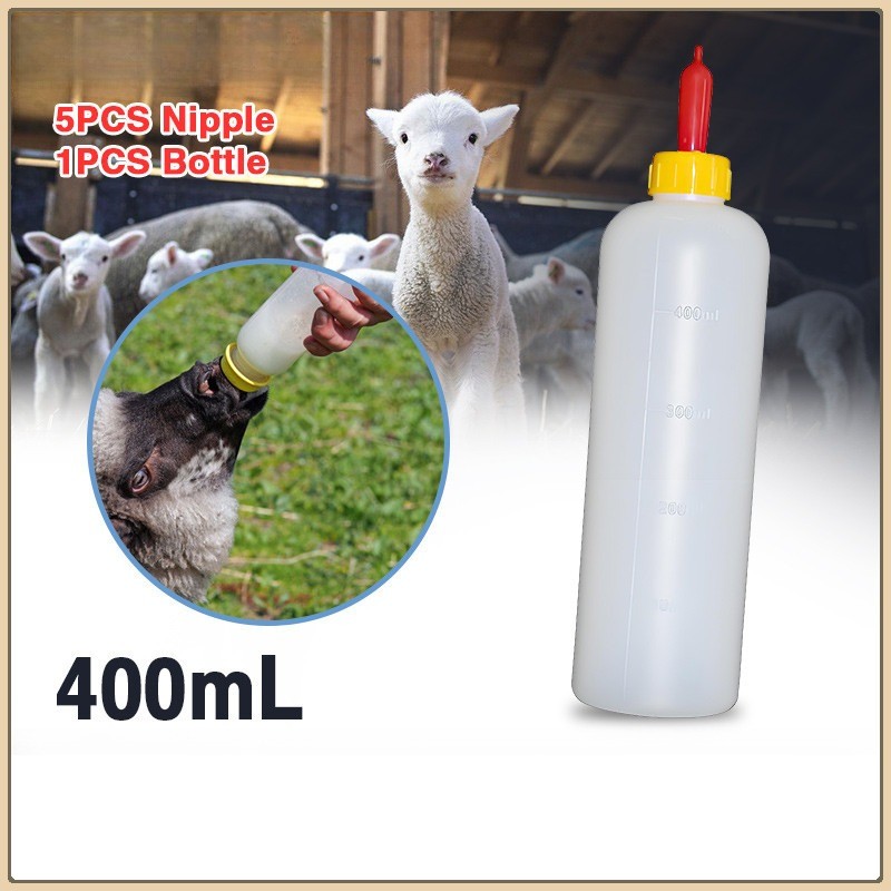 [Fast Shipping]400Ml Lamb Goat Milk Drinker Bottle with Soft Nipple ...