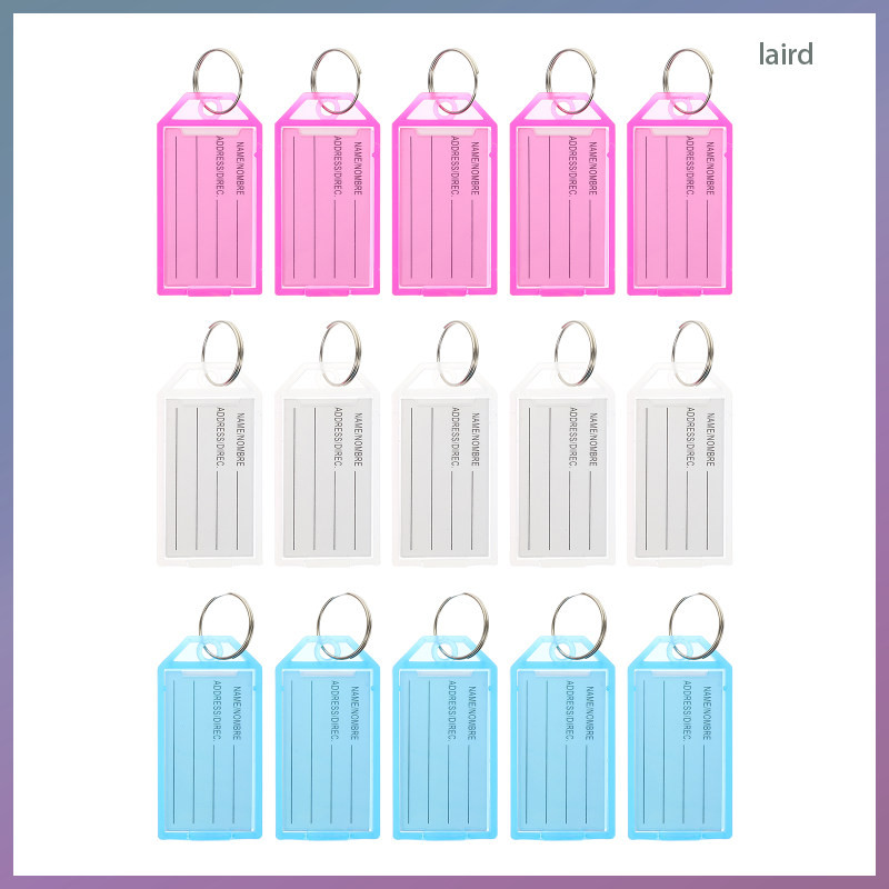 30 Pcs Tabs Key Chain Keychain Labels Tag Portable Pp Material with ...