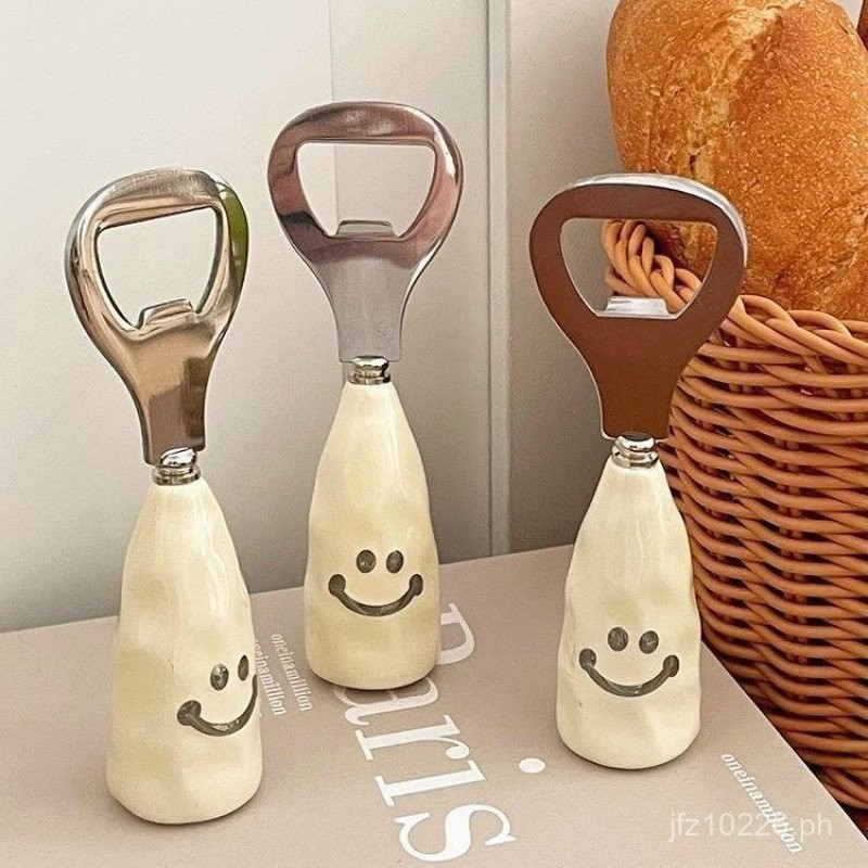 Stainless Steel Artifact Cute Standable Ceramic Handle Wine Bottle ...