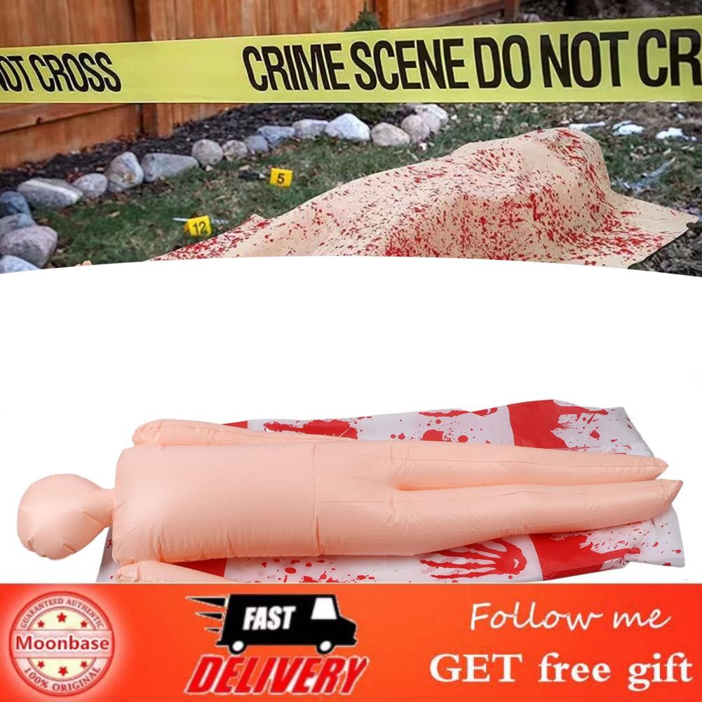 moonbase-ph Halloween Outdoor Props Reusable Scary Dead Victim Prop ...