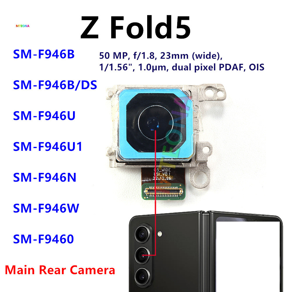 Main Rear Camera For Samsung Galaxy Z Fold5 SM-F946B F946U f946 Back ...