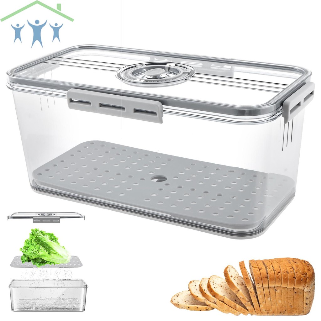 Bread Box Sealing Bread Container with Snap Time Recording Bread ...