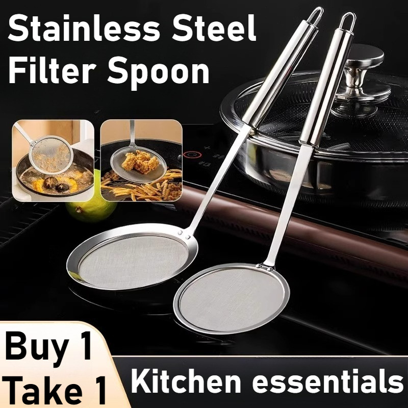 【Buy 1 Take 1】Stainless Steel Mesh Filter Spoon Sifter Sieve ...