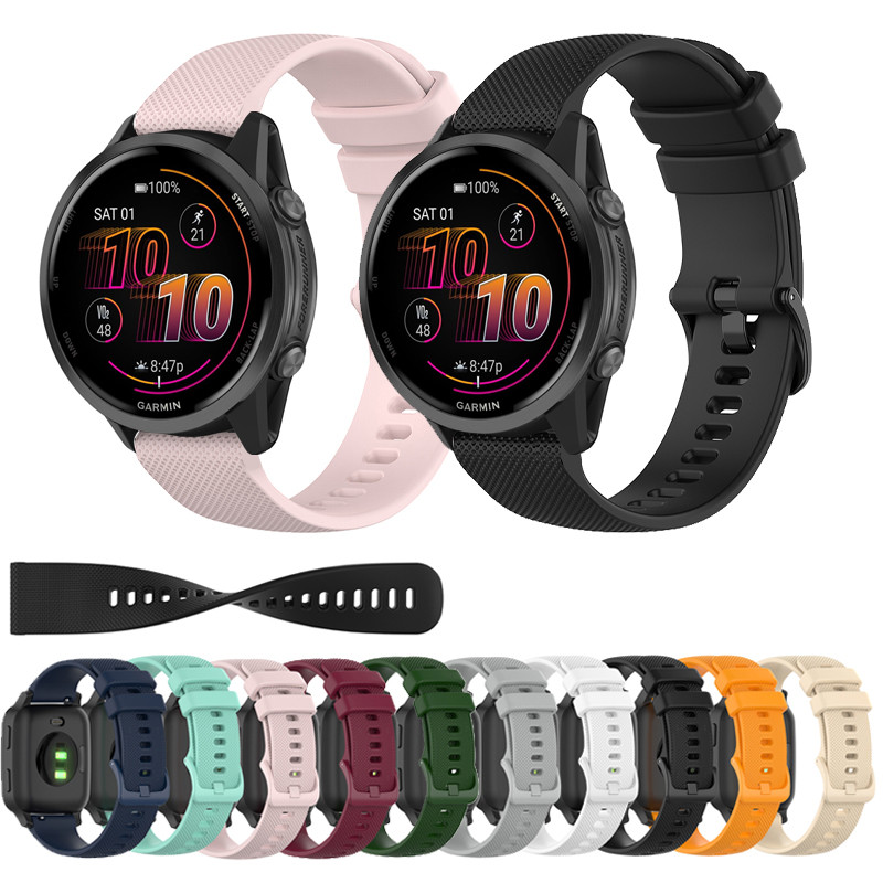 Silicone Strap For Garmin Forerunner 265 265s 255 55 158 165 Music 570 ...