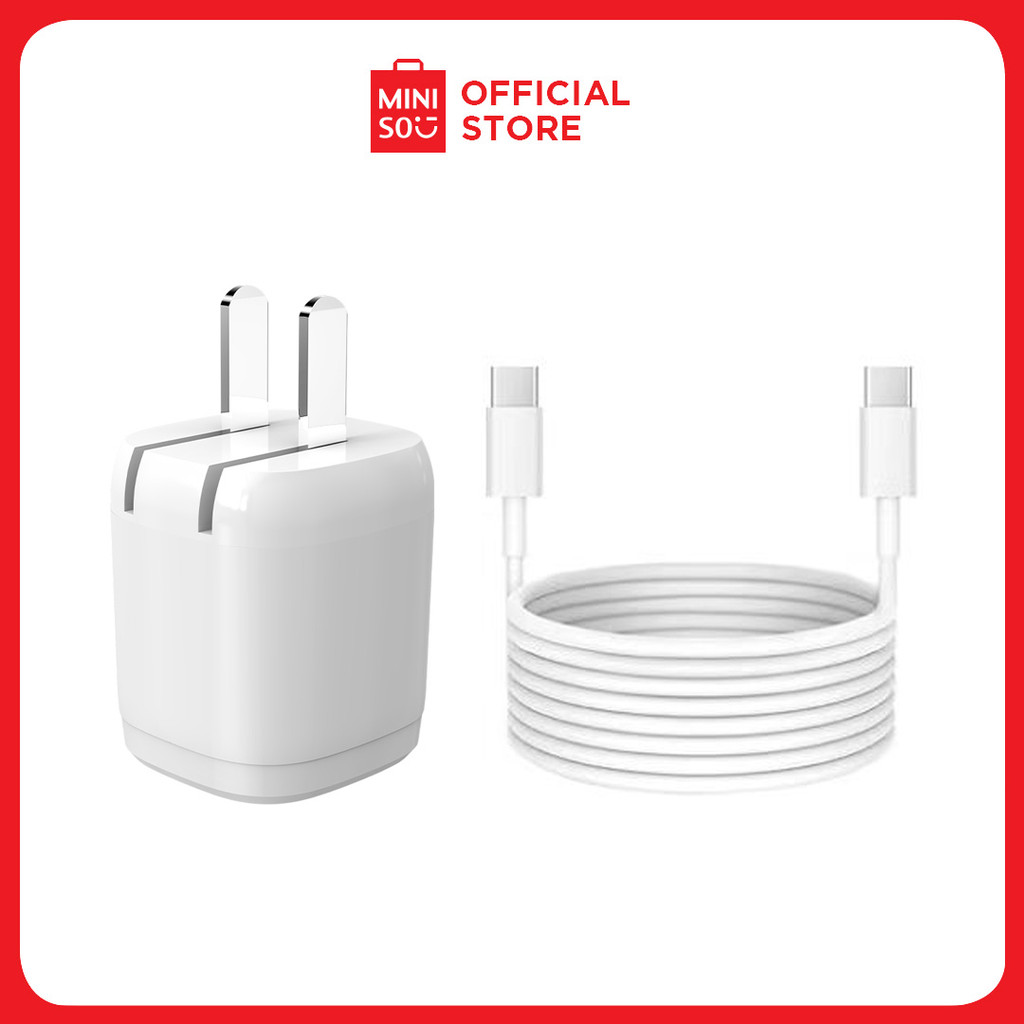 MINISO 20W Foldable Fast Charging Set C To C Cable US Model | Shopee ...