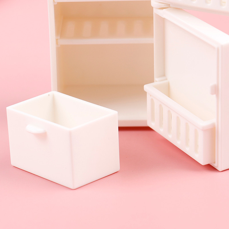 Funny House Dollhouse Miniature Bench Refrigerator Toys Kitchen Home ...