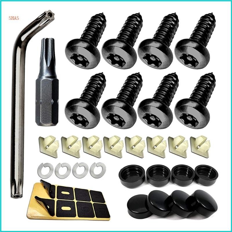 Shas Car License Plate Screws Fasteners set Secure License Plate ...