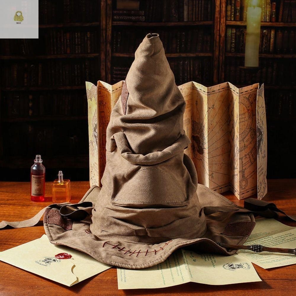WAY Sorting Hat, Cosplay Props Plush Witch Hat, Portable Brown Costume ...