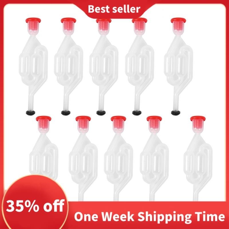 Available 10Pcs Wine Beer Fermentation Check Valve Water Seal Airlock ...