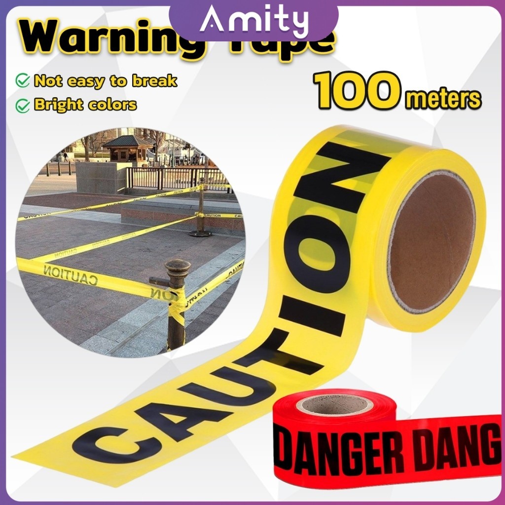 Amity Caution Tape (Non-Adhesive) Isolated Barricade Yellow and Red ...
