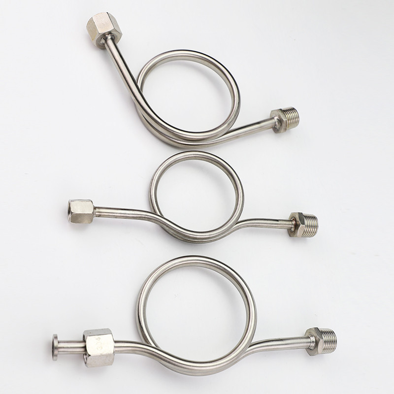 304 Stainless Steel Pressure Gauge Connection Pipe Buffer Pipe Buffer ...