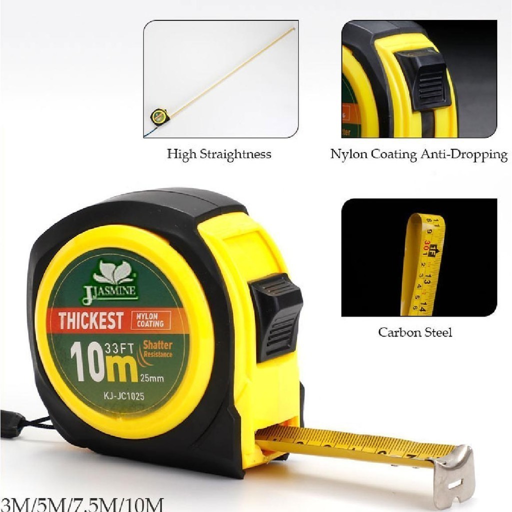 3m/5m/7.5m/10m measuring tape measure meter for construction steel heavy duty steel metro ...