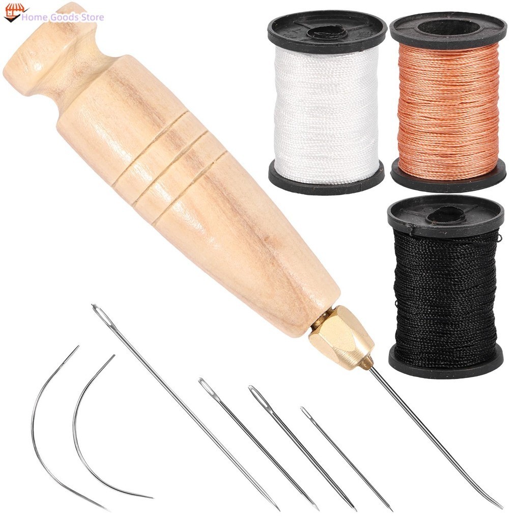 Leather Sewing Thread Kit 3-Spool 80 Yards Nylon Waxed Thread and ...