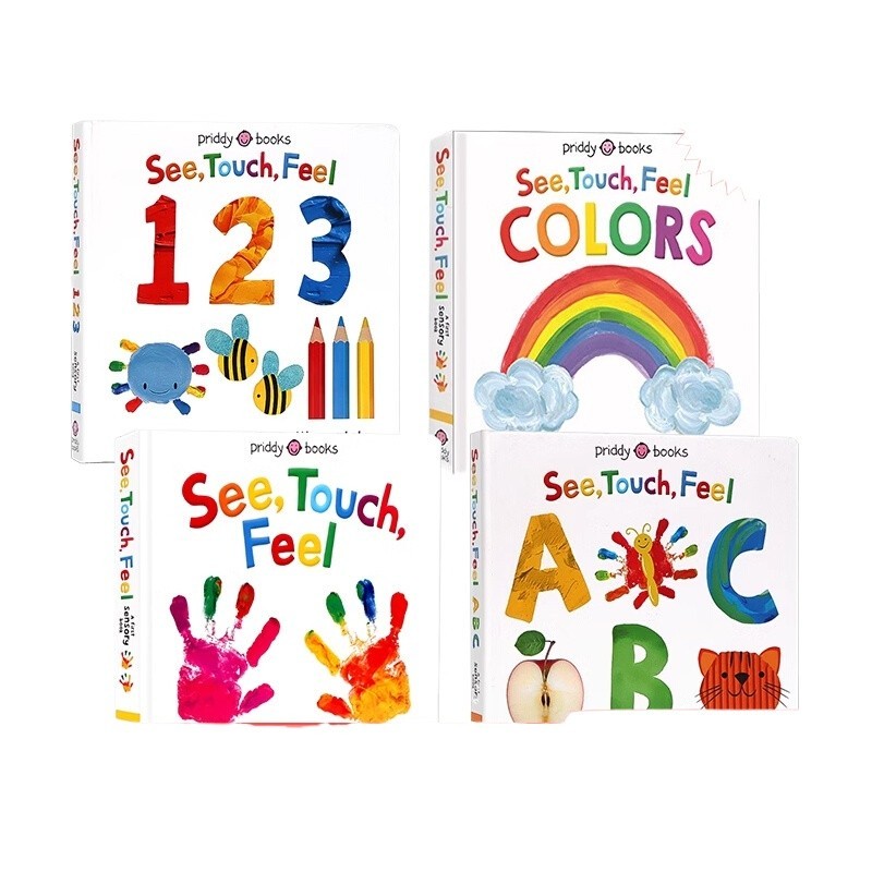 See Touch Feel English Original Picture Book Tactile Vision Smell ...