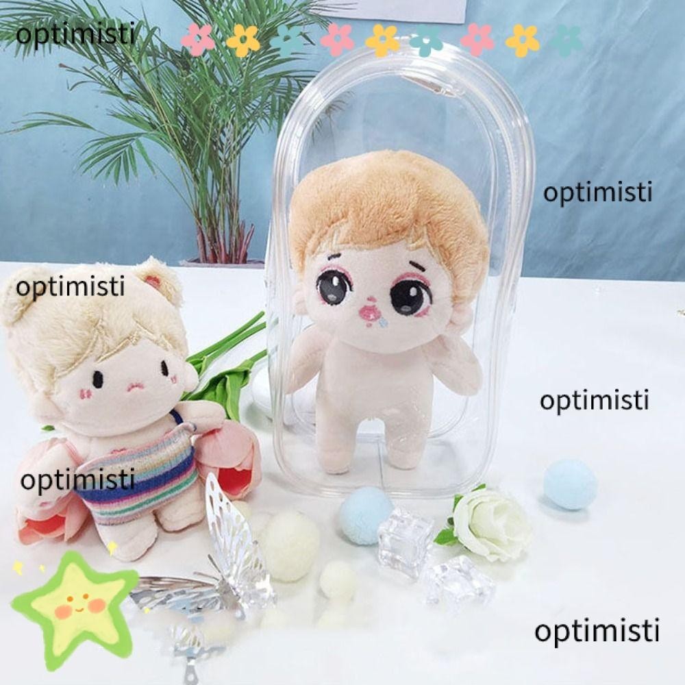 OPTIMISTI Doll Outdoor Bag, 17cm Labubu Transparent Doll Display Box ...
