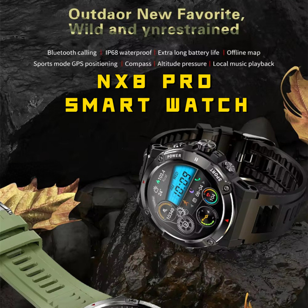New NX8 Pro Smart Watch Amoled Screen Outdoor Sports Bluetooth Calling ...