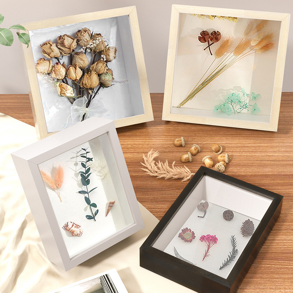 DIY Bedroom Decoration Dried Flower Photo Frame Display Picture Frame ...