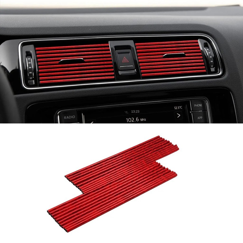 10Pcs/SET 20cm Car Air Conditioner Vent Outlet Trim Strip U Shape ...
