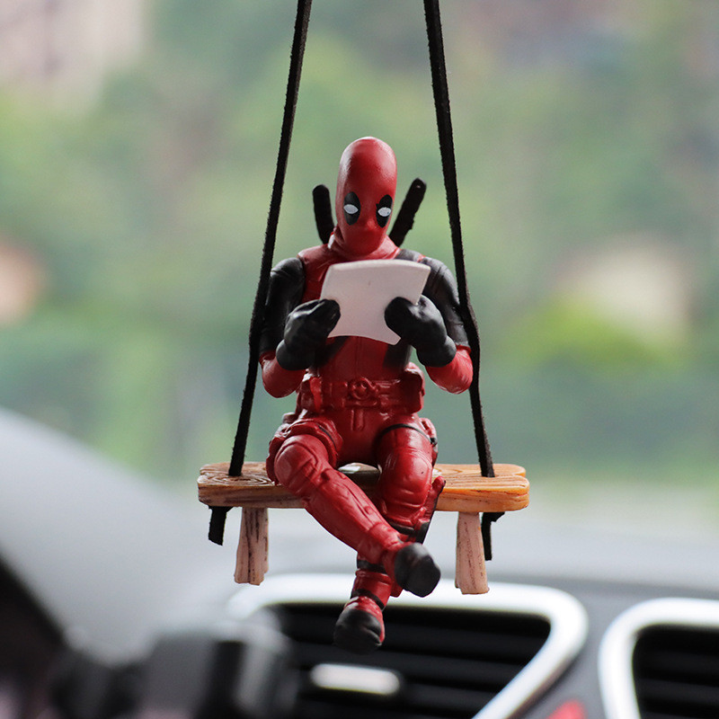 Hot Toys Avengers Anime Figures Deadpool Model Decor Auto Rearview ...