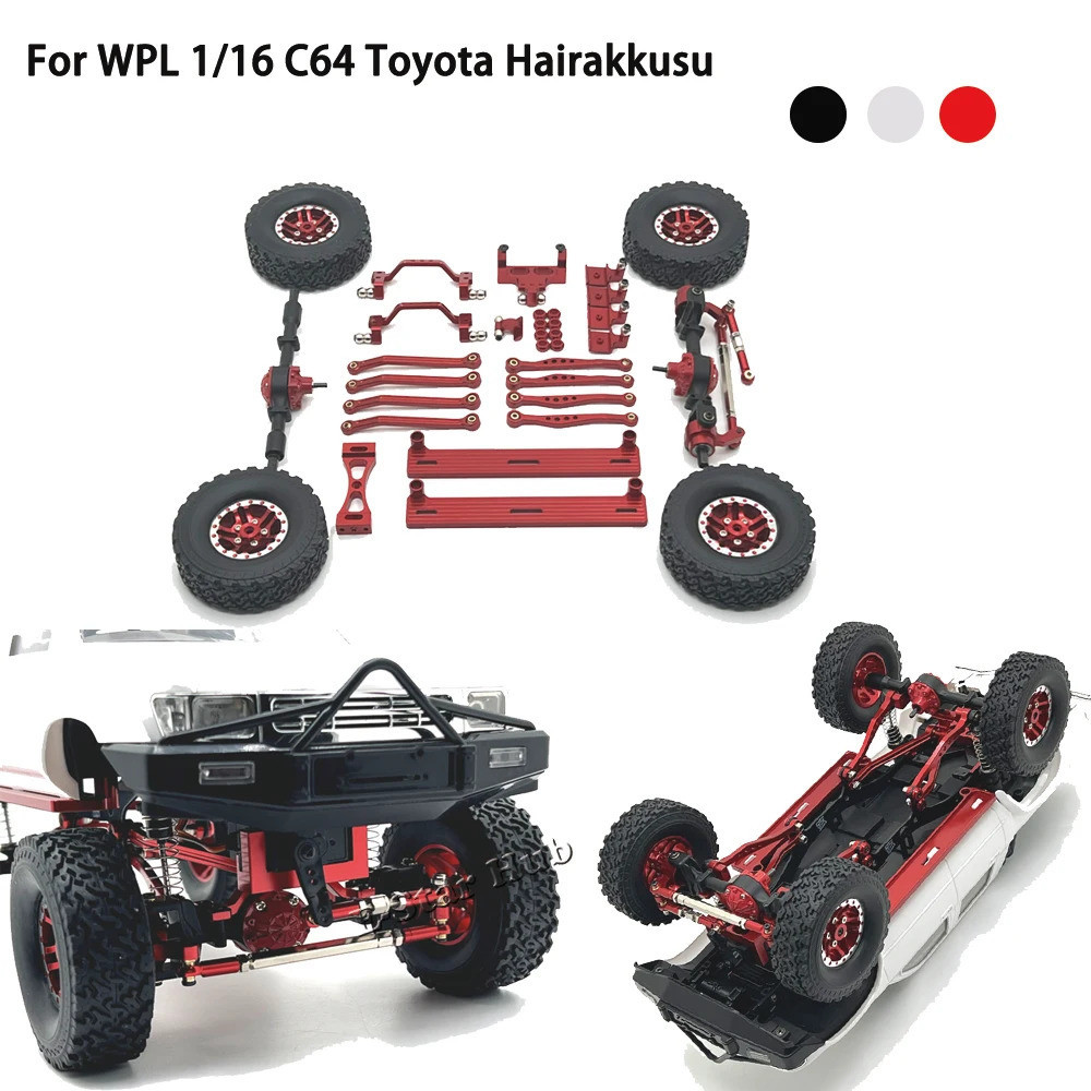 Pedal Wheel Hub Pull Rod Shock Absorber Rudder Base Set for WPL 1/16 ...