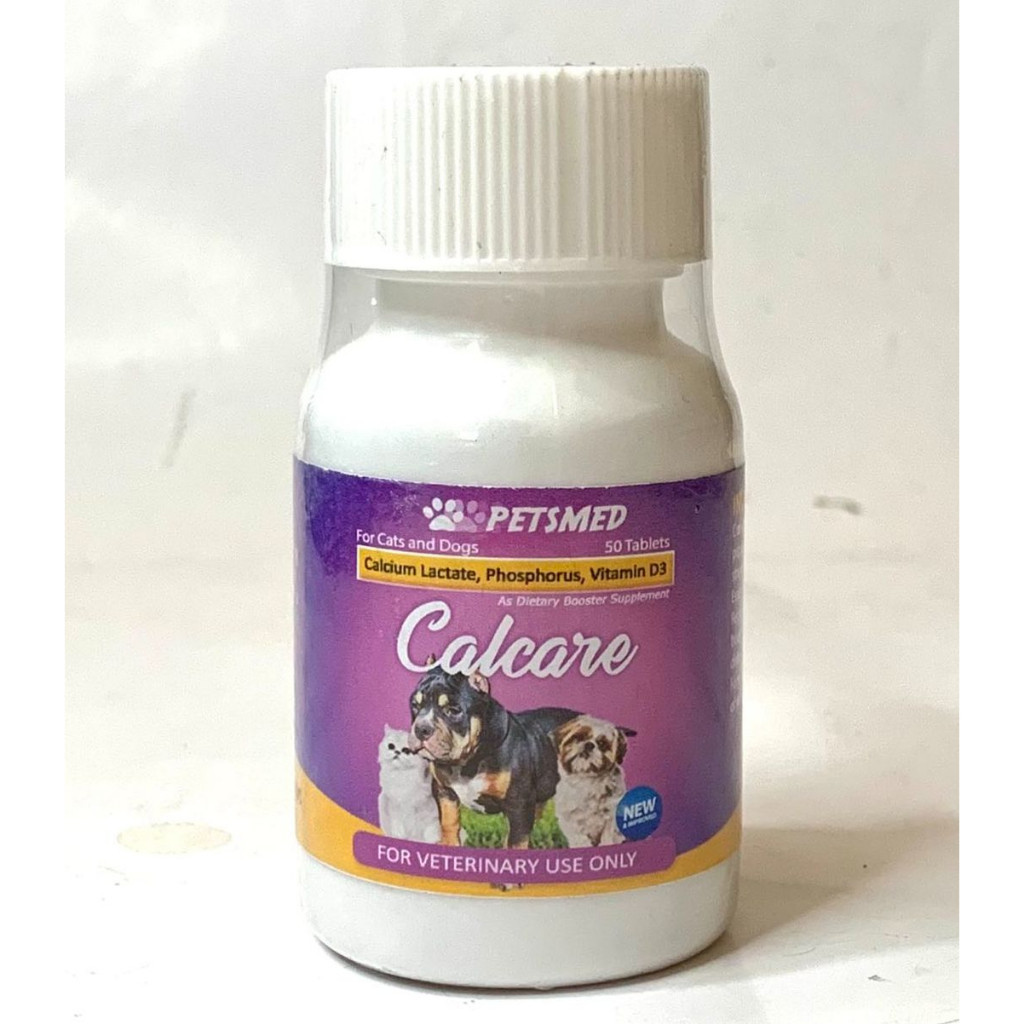 Petsmed Calcare Tablets for Cats and Dogs 50 tablets PSH | Shopee ...