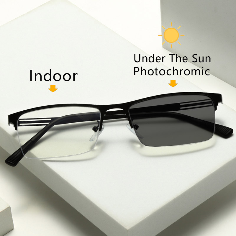 Photochromic Anti Radiation Glasses For Men Women Square Anti Blue ...