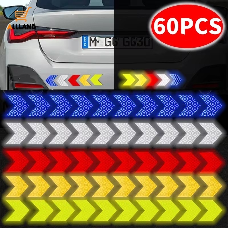 20/40/60PCS Car Arrow Indication Reflective Safety Sticker - Night Anti ...