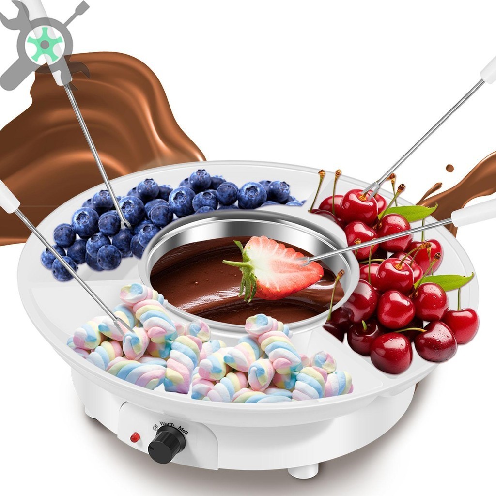 Electric Fondue Pot Set Practical Chocolate Fondue Kit with Removable ...